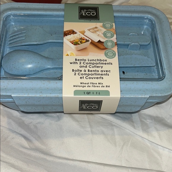 GO ECO | Dining | Nwt Go Eco Blue Bento Lunchbox With Cutlery | Poshmark